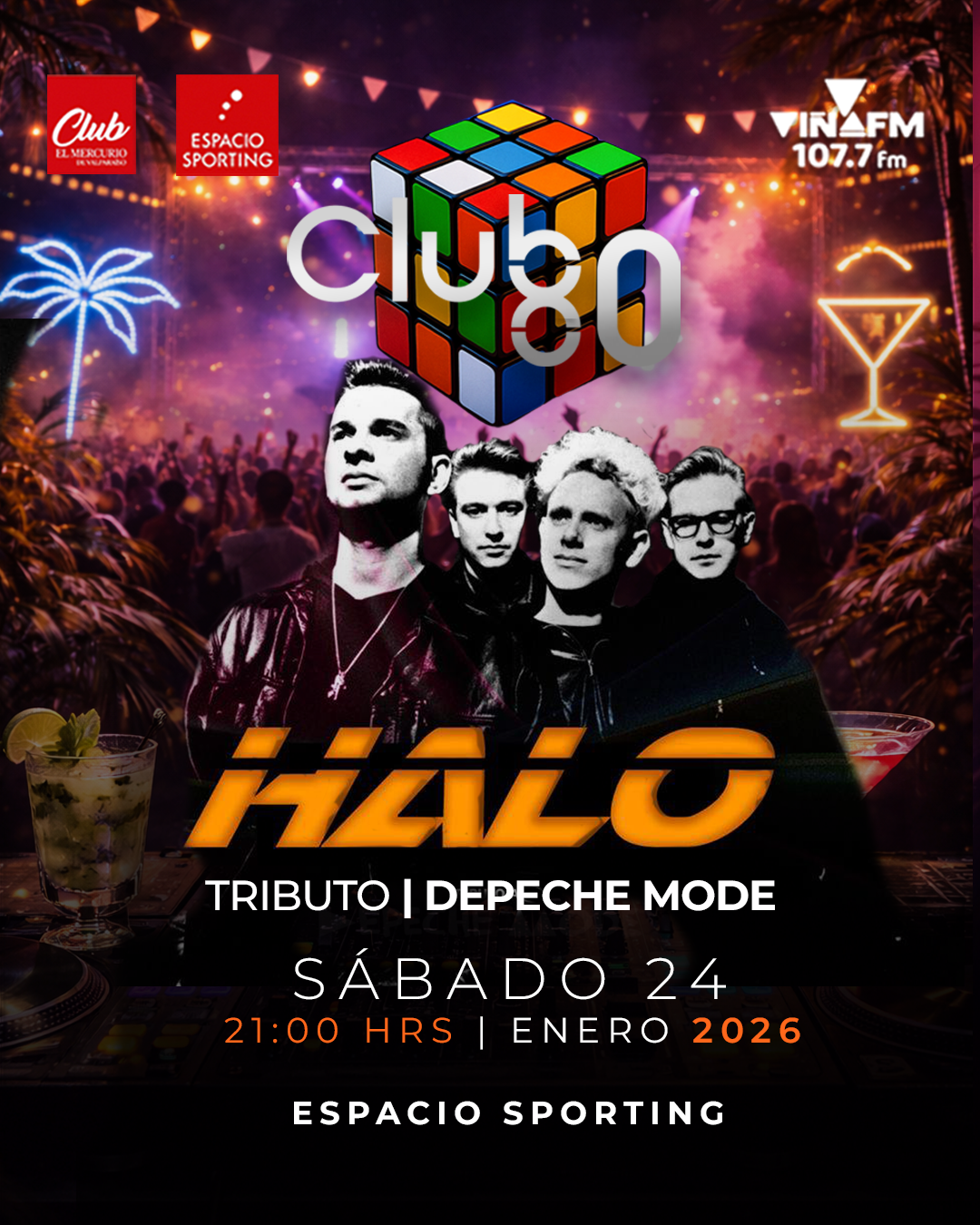 Club 80 Edicion Verano Sabado 24 Enero DEPECHE MODE TRIBUTO! SIN COVER ...